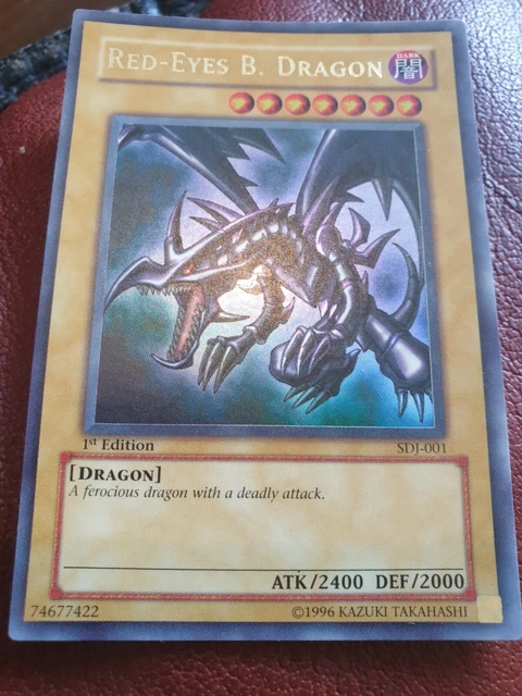 CARTE YUGIOH RED eyes black dragon SDJ-001 Dragon noir aux yeux rouges ...