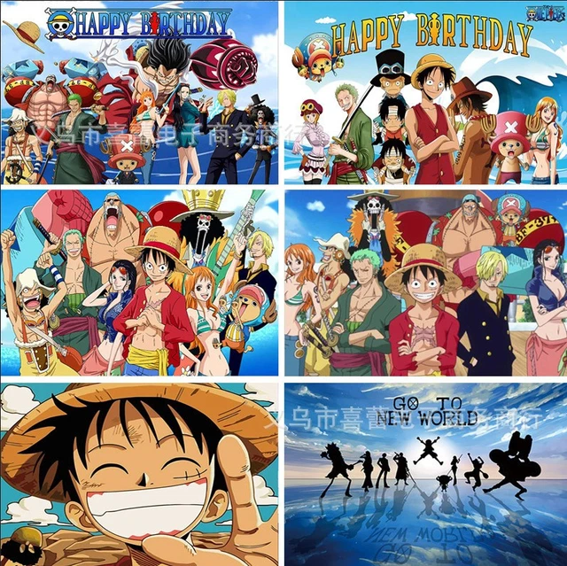 ONE PIECE MONKEY D Luffy Birthday Party Decor Photography Background ...