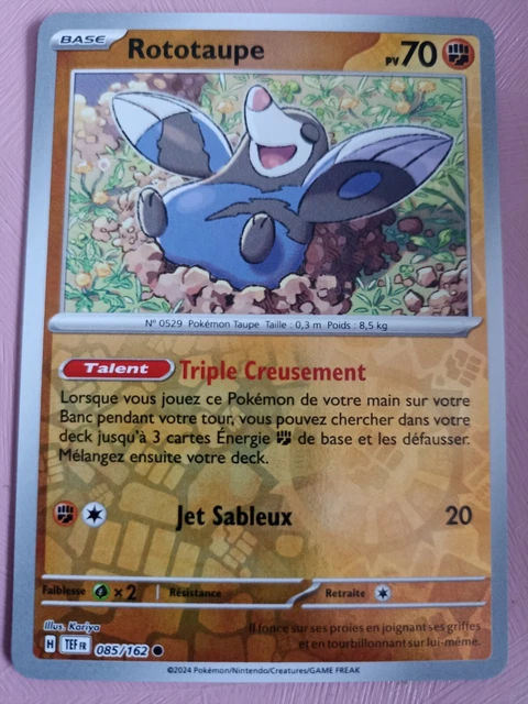 CARTE POKÉMON ROTOTAUPE 085/162 EV05 Reverse Forces Temporelles TEF FR ...