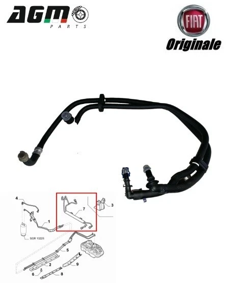 TUBAZIONE RIGIDA SERBATOIO Carburante Originale Fiat Punto Evo Mito 1.3 51893003 EUR 134,90 ...