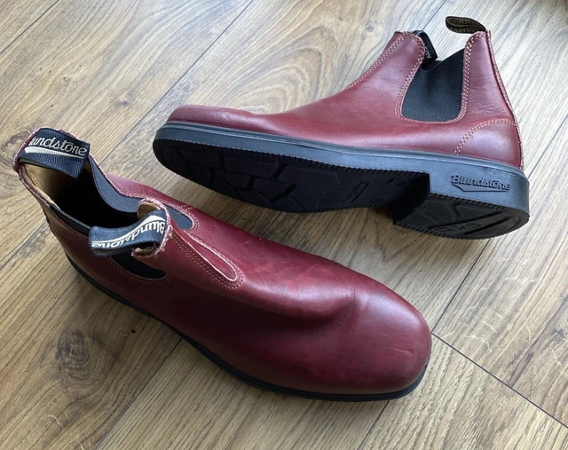 BLUNDSTONE CHELSEA BOOTS Size 8 oxblood redwood leather worn twice ...