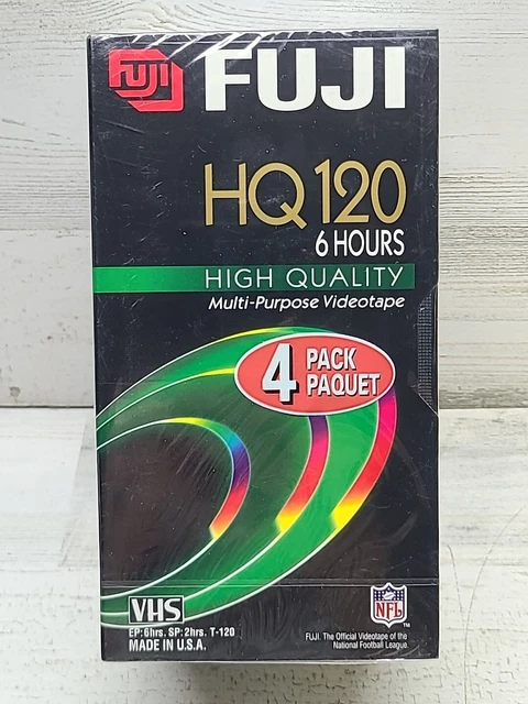 FUJI 4 PACK Blank VHS Video Tapes 6 Hours HQ Factory Sealed FUJIFILM T-120 VCR £13.90 - PicClick UK