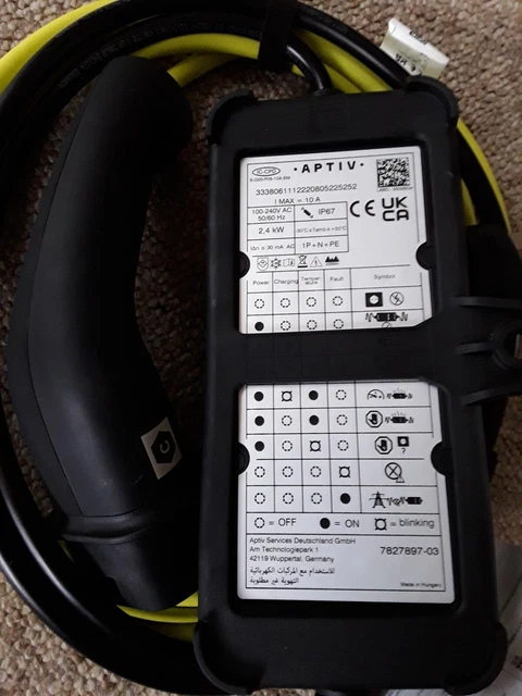GENUINE BMW APTIV EV Electric Vehicle Hybrid 3Pin to TYPE2 Charger UK £ ...