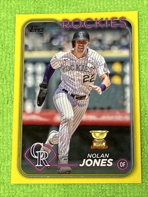 NOLAN JONES 2024 Topps Series 2 #375 JAUNE Rookie Cup COLORADO ROCKIES ...