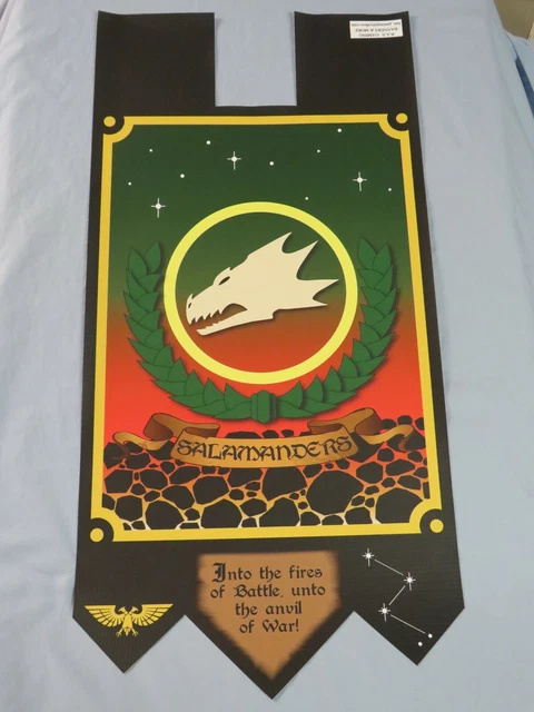 WARHAMMER 40K SALAMANDERS small banner $40.00 - PicClick