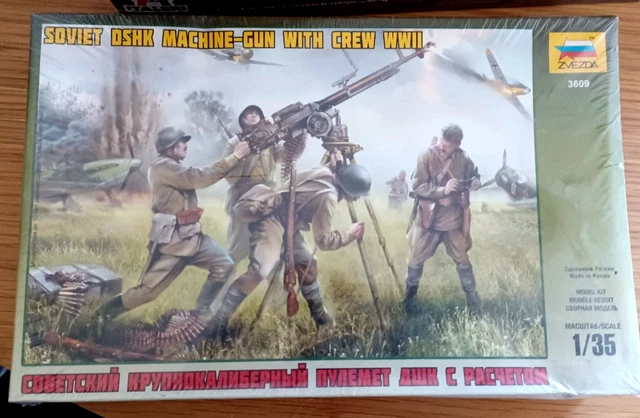 1:35 SOVIET DSHK Machine.Gun with Crew WWII Zvezda sehr selten EUR 11 ...