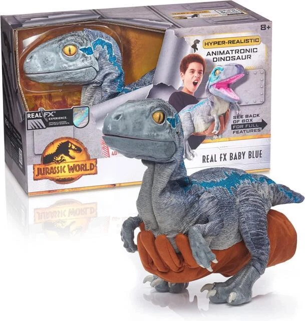 REAL FX BABY Blue Jurassic World Animatronic Dinosaur NEW Velociraptor ...