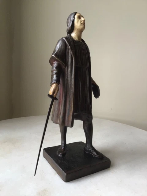 SCULPTURE ANCIENNE EN bronze, 19ème siècle, personnage avec épée EUR ...