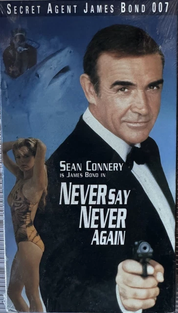 NEVER SAY NEVER Again VHS, 1997 James Bond Warner Home Videos Stamped ...
