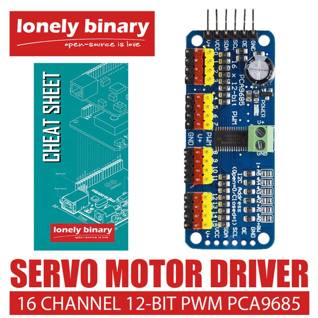 16 CHANNEL PWM Servo Motor Driver Module Pca9685 For Arduino Uno ...