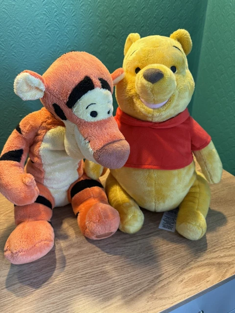 19& DISNEY STORE Winnie The Pooh and Tigger Large Soft Plush Teddy ...