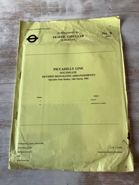 LONDON UNDERGROUND TUBE Train Railway Supplement Piccadilly Line Plan ...