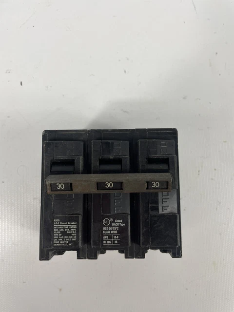 SIEMENS ITE Q330 Plug-In Circuit Breaker 3 Pole 30 Amp 240V, 30A Tested ...