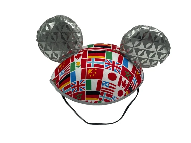 DISNEY EPCOT WORLD Nation Country Flags Mickey Mouse Ears Hat Genuine £ ...