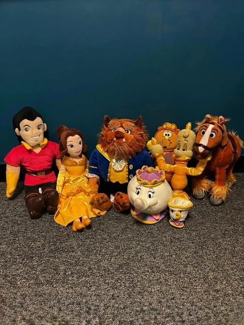 X7 BEAUTY AND the Beast Plush Bundle - Disney Store Princess Doll Soft ...