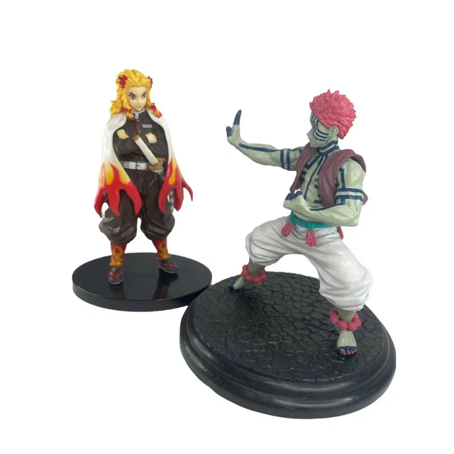 DEMON SLAYER FLAME Hashira Kyojuro Rengoku & Upper Rank 3 Akaza Figures ...
