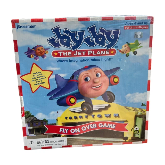 VINTAGE 2002 PRESSMAN Jay Jay The Jet Plane Fly On Over Board Game ...