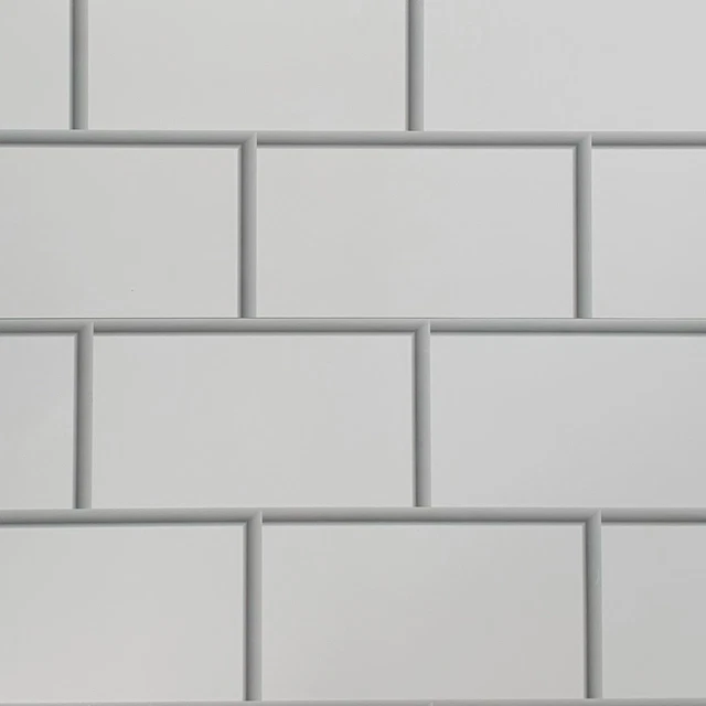 JUBILEE WHITE TILE Effect Bathroom Wall Panels Cladding Shower PVC Pk ...