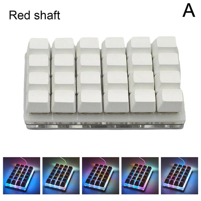 RED SHAFT 24-KEY Keypad Mechanical Keyboard Custom Shortcut ...