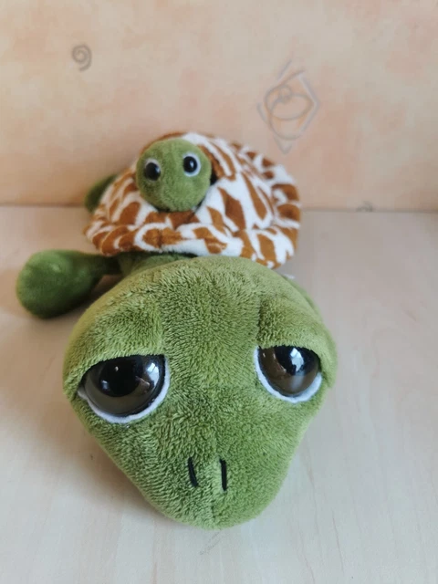 THE PETTING ZOO Mum And Baby Turtle 12" Plush Teddy Toy With Pocket RRP ...