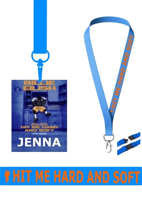 BILLIE EILISH TOUR Hit Me Hard And Soft Card & Printed Lanyard ...