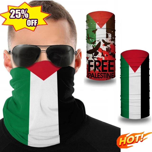 PALESTINE NECK SCARF Palestine Flag Scarf Palestinian 2024 Mask Bandana ...