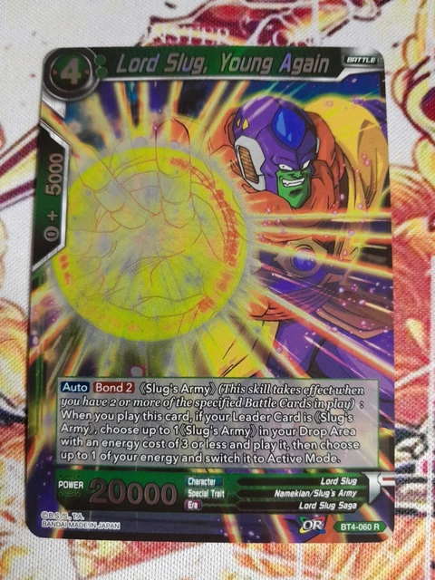 DRAGON BALL SUPER Lord Slug, Young Again Colossal Warfare BT4-060 Holo ...