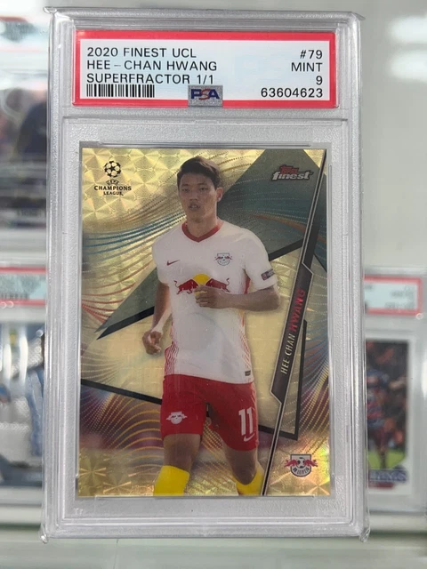 2020 TOPPS FINEST UCL SOCCER superfractor 1/1 Hee Chan Hwang PSA 9 EUR ...