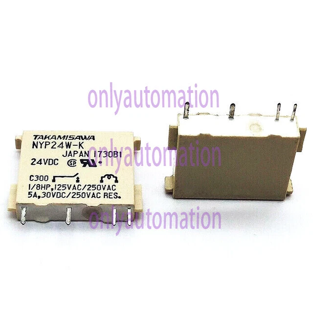 10 PIÈCES RELAIS d'alimentation TAKAMISAWA NY24W-K 24VDC 4 broches 5A 30VDC/250VAC~ EUR 22,91 ...