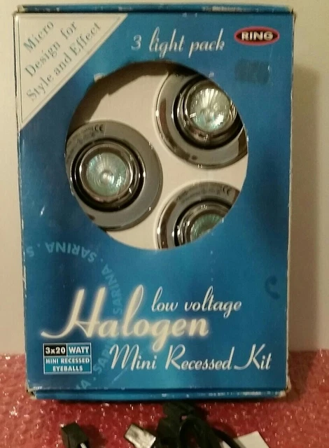 RING LOW VOLTAGE Halogen Recessed Kit. 3 Light Pack Set £12.00 ...