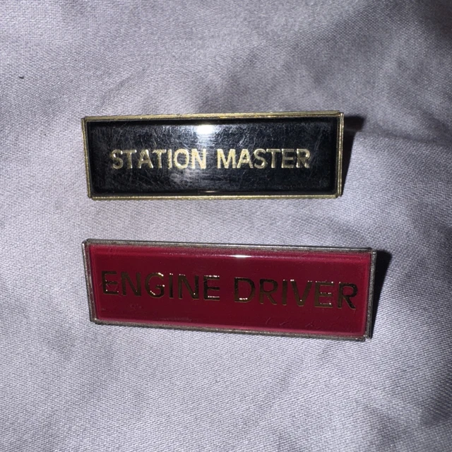 RAILWAY STATION MASTER & Engine Driver Badges Memorabilia In Black and ...
