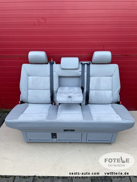VW T5 SITZBANK Multivan Sitz Schlafbank Leder | Leather seat bench ...