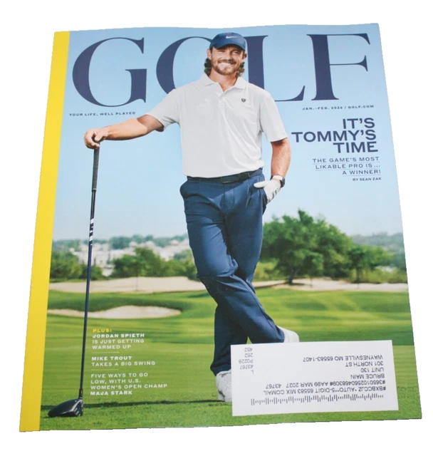 GOLF MAGAZINE JANUARY February 2026 It's Tommy Time Mike Trout Jordan ...