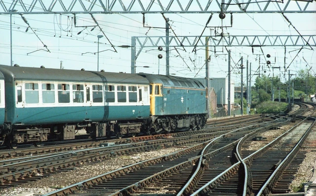 35MM RAILWAY COLOUR negative 47418 BR blue livery Carlisle date ? (004 ...