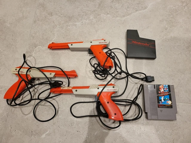3 ZAPPER LIGHT Guns & Super Mario Bros./Duck Hunt Game for Nintendo NES ...