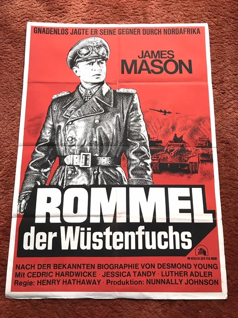 ROMMEL DER WÜSTENFUCHS Kinoplakat Poster A1, WW2, James Mason EUR 19,90 ...