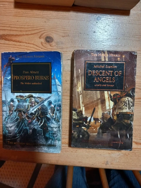 WARHAMMER 40K 2 Horus Heresy Books Prospero Burns And Descent Of Angels ...