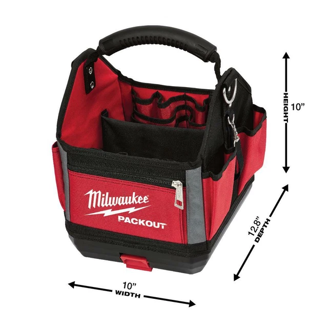 MILWAUKEE PACKOUT TOTE Bucket Tool Storage Impact Resistant 10" 28 ...