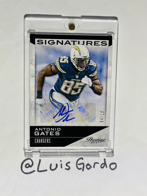 2014 PANINI PRESTIGE Signatures ANTONIO GATES étiquette noire auto SSP ...