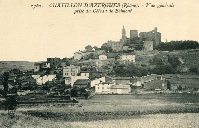 CARTE CHATILLON D'AZERGUES Vue générale prise du Côteau de Belmont EUR 7,00 - PicClick FR