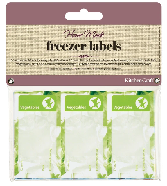 KITCHEN CRAFT COLOUR Coded Pack of 60 Food Freezer Sticky Labels EUR 4 ...