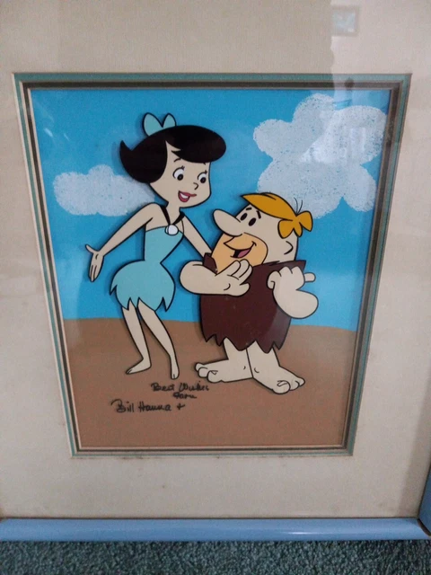 BETTY AND BARNEY Rubble Original Flintstones Cel Signed By Bill Hanna £ ...