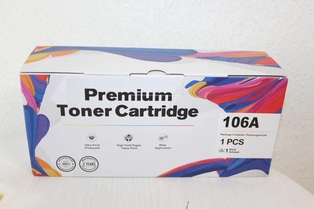 CARTUCCIA TONER PREMIUM 106A cartuccia nera nuova fattura IVA EUR 37,47 ...