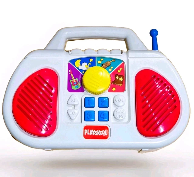 VINTAGE PLAYSKOOL - Kids Boom Box Radio Toy - 1995 Tested and working ...
