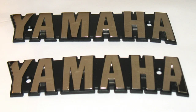 YAMAHA XS1100 OEM Set of 2 Gold Badges-Emblems-Decal-XJ1100_XS1100-Fuel ...