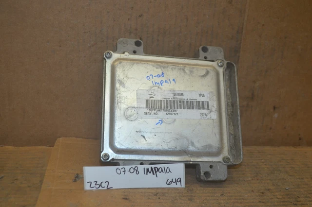 2007 CHEVROLET SILVERADO Impala Engine Control Unit ECU 12597121 Module ...