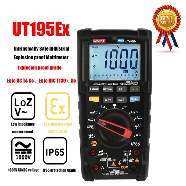 UNI-T UT195EX INTRINSICALLY Safe Industri Explosion-proof Multimeter ...