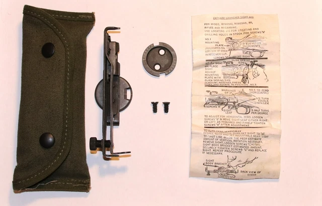 US WWII M1 Garand/Carbine M15 Grenade Launcher Sight 1944,COMPLETO, MAI ...