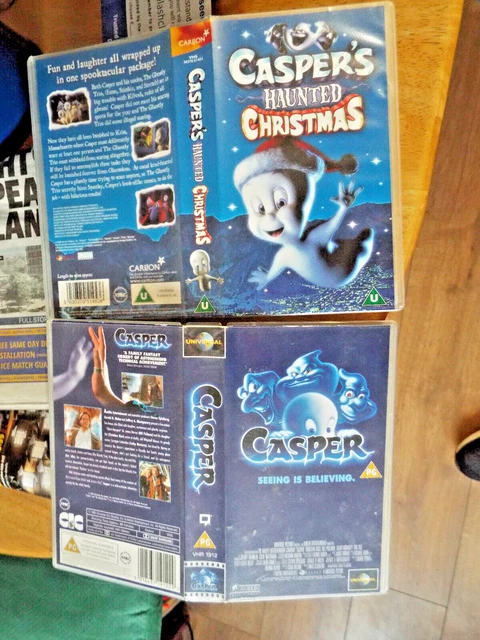 2 CASPER The Ghost Video/Vhs Haunted Christmas + Seeing Is Believing ...