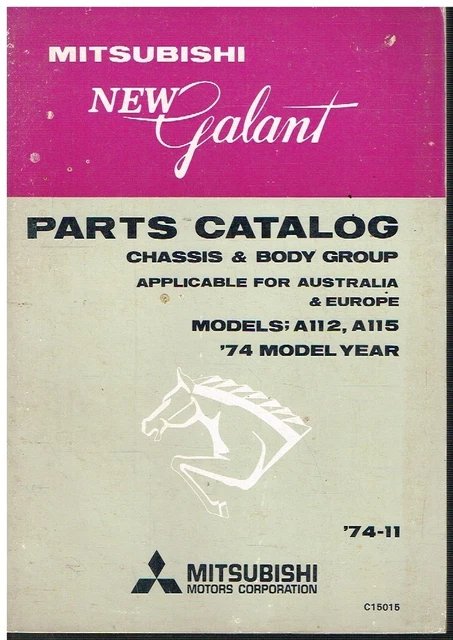 MITSUBISHI GALANT MK2 SALOON ESTATE CHASSIS & BODY 1974 FACTORY PARTS ...